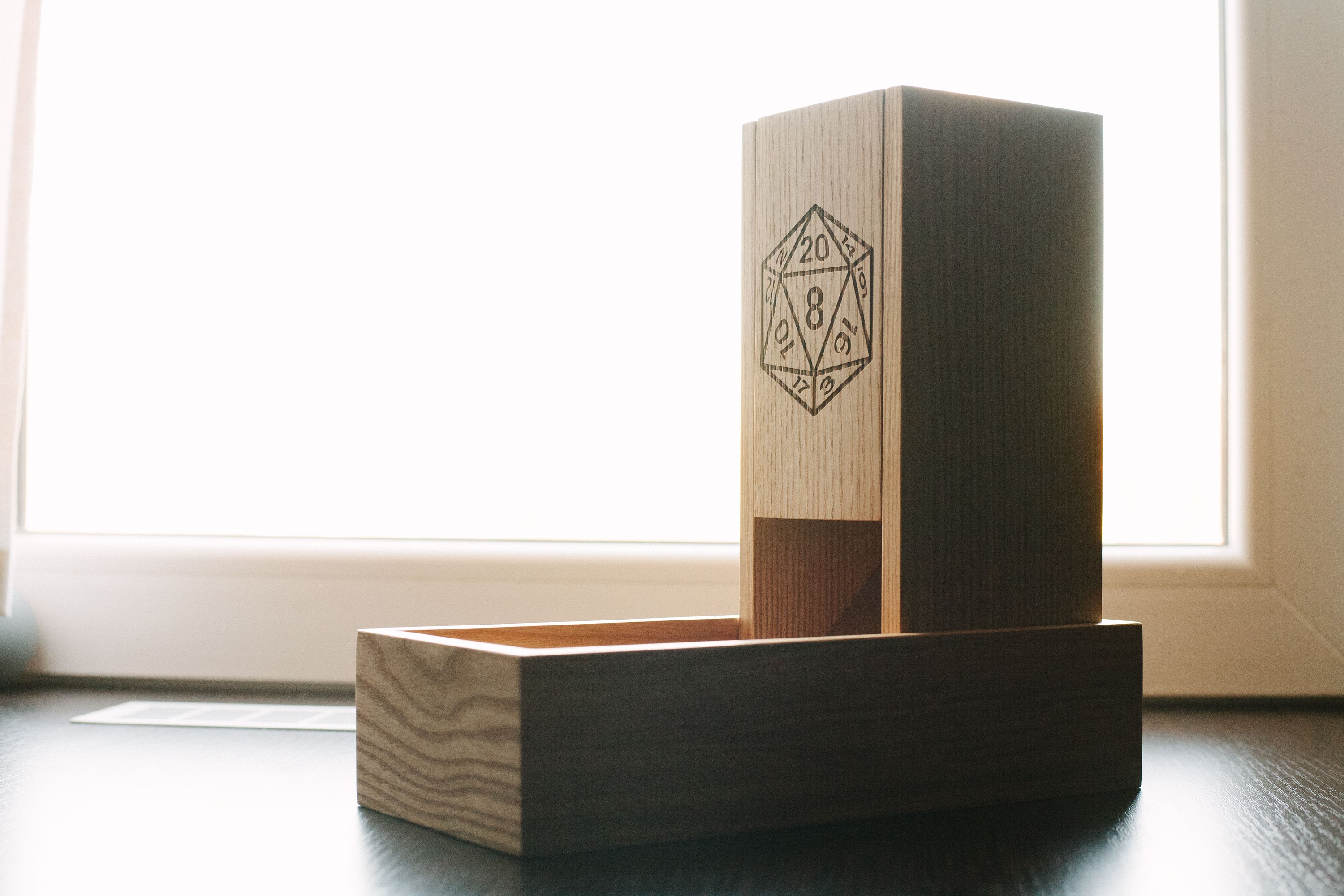 Dice tower dnd dice tray wooden dnd dice box | Etsy