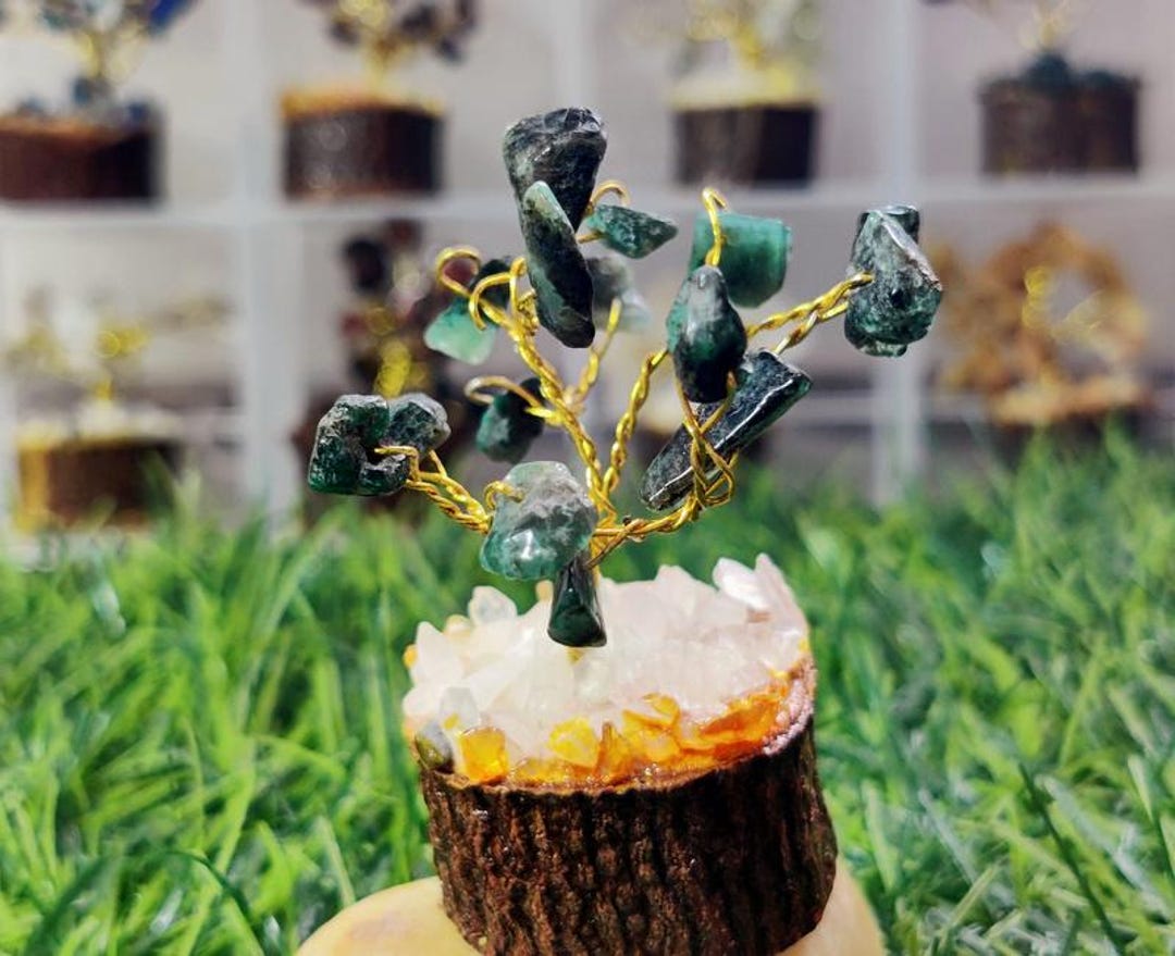Emerald Gemstone Tree - Handmade Good Luck Feng Shui Home Decor - Etsy