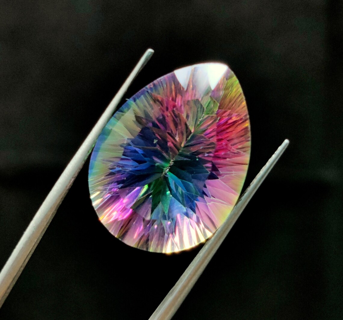 MYSTIC TOPAZ LOOSE Gemstone 15ct High Quality Natural Rainbow Mystic ...