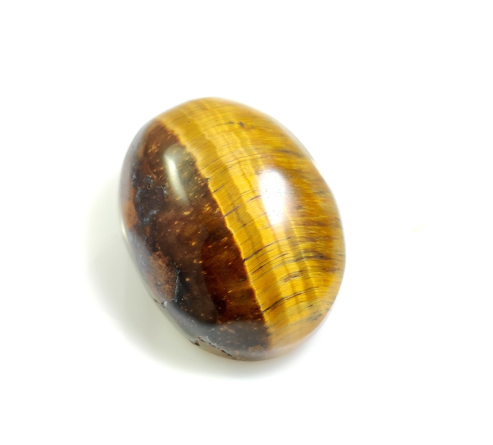 Natural Tiger Eye Gemstone 38 Ct Top Quality Tiger Eye Smooth Cabochon ...
