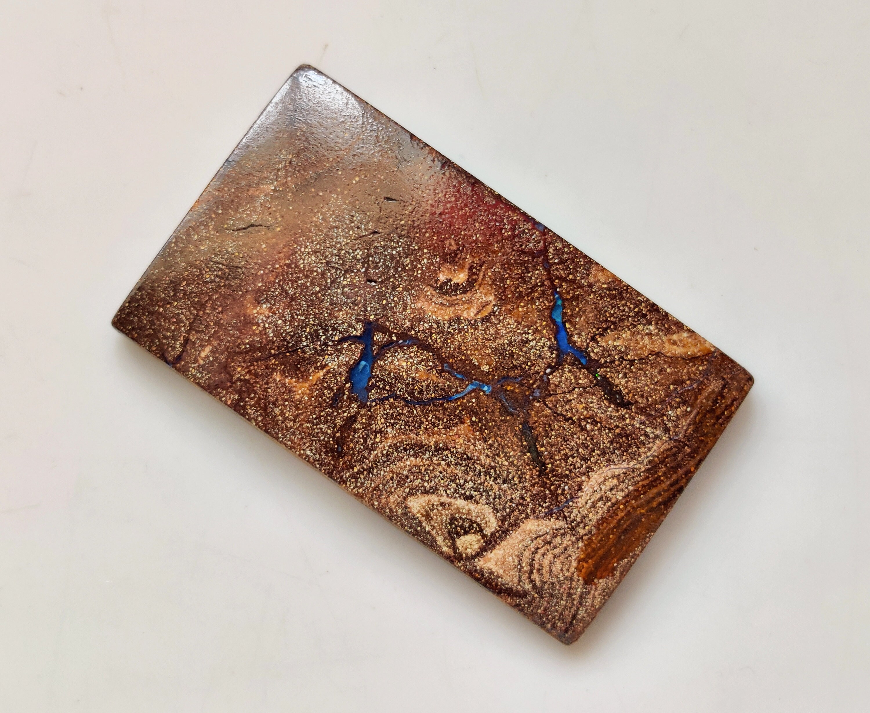 NATURAL BOLDER OPAL Gemstone Rectangle Shape 67ct High Quality - Etsy