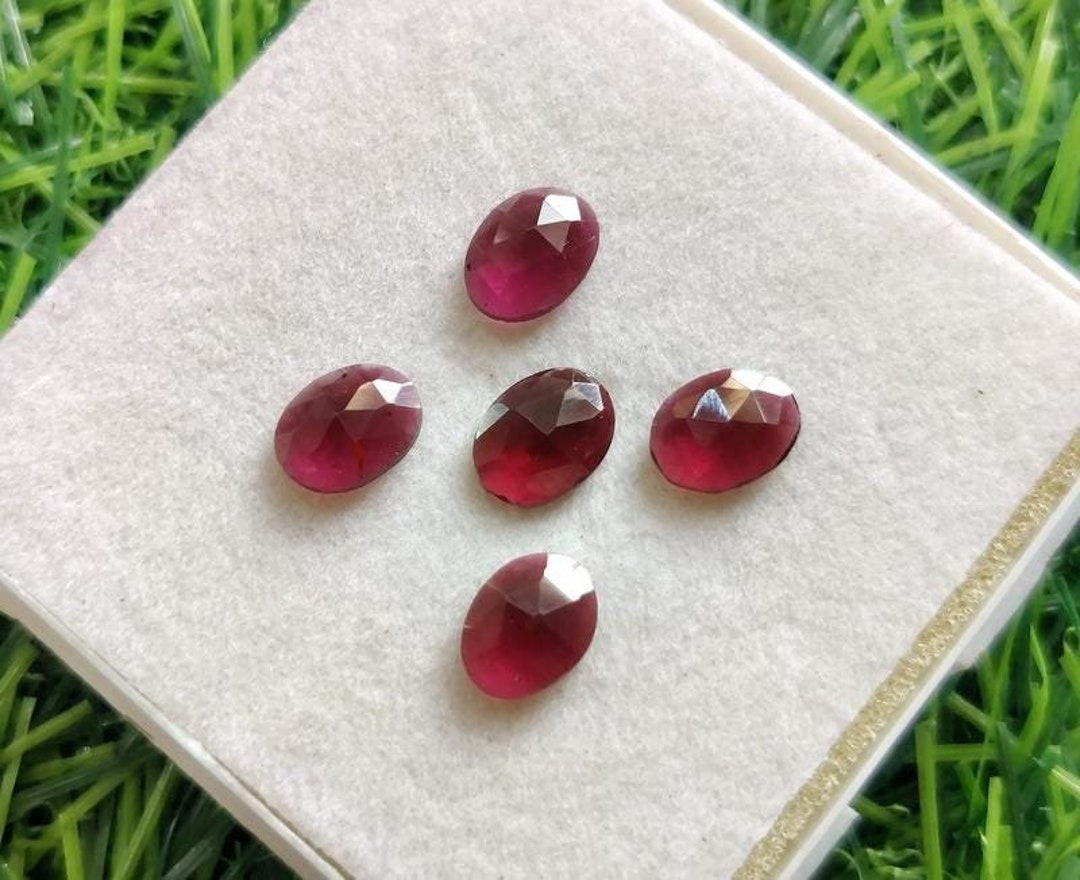 Loose Garnet Gemstone Oval Shape 6ct High Quality Garnet Faceted Cut ...
