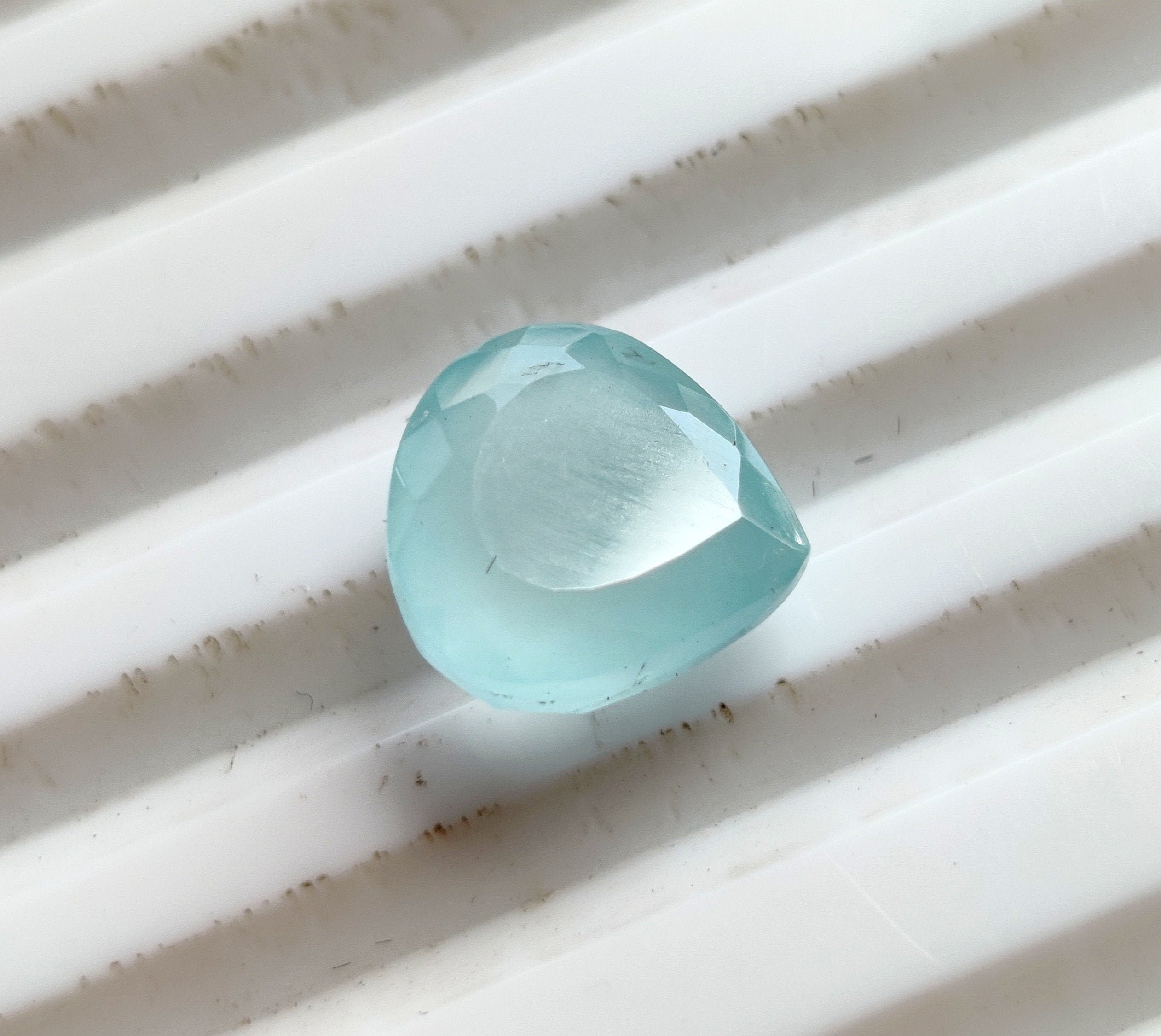 LOOSE GEMSTONE AQUAMARINE Faceted 3Ct Natural Aquamarine Heart | Etsy