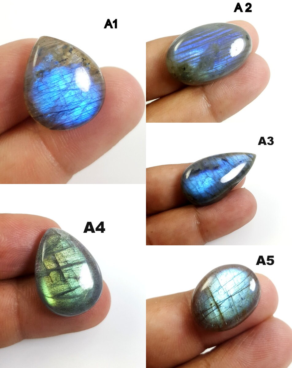 Natural Labradorite Gemstone Top AAA Quality Blue Fire & Multi | Etsy