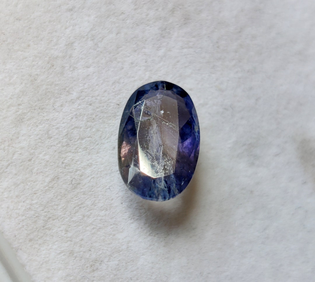 Faceted Oval Iolite Gemstone, 4 Ct, 14x9x5mm - Etsy