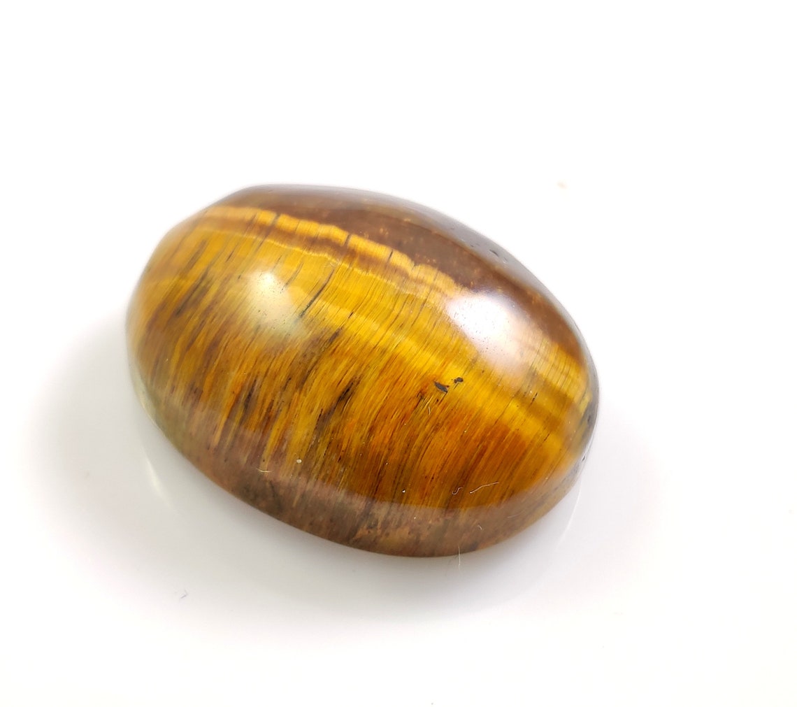 Natural Tiger Eye Gemstone 38 Ct Top Quality Tiger Eye Smooth Cabochon ...