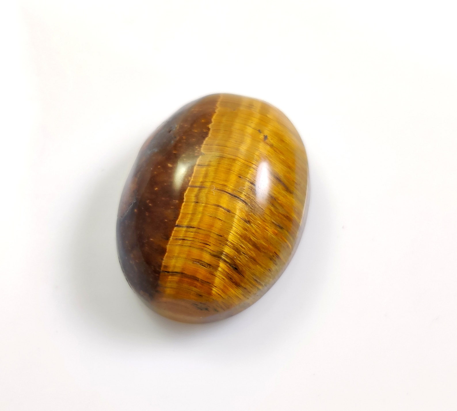 Natural Tiger Eye Gemstone 38 Ct Top Quality Tiger Eye Smooth Cabochon ...