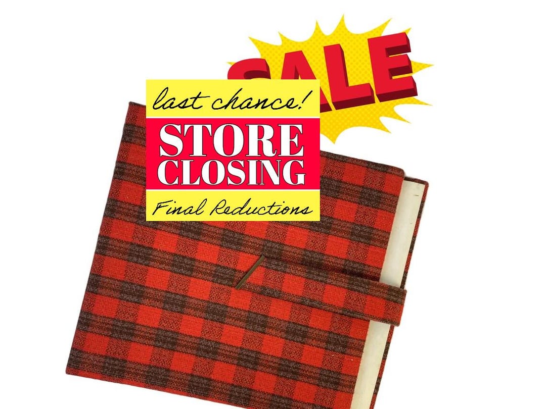 Store CLOSING — Vintage Plaid LP Record Album: Mid-century Red & Brown ...