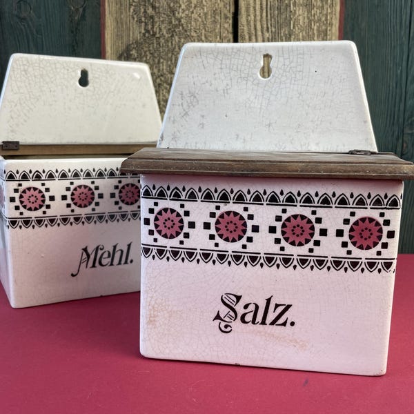Ceramic Salt Box With Lid - Etsy
