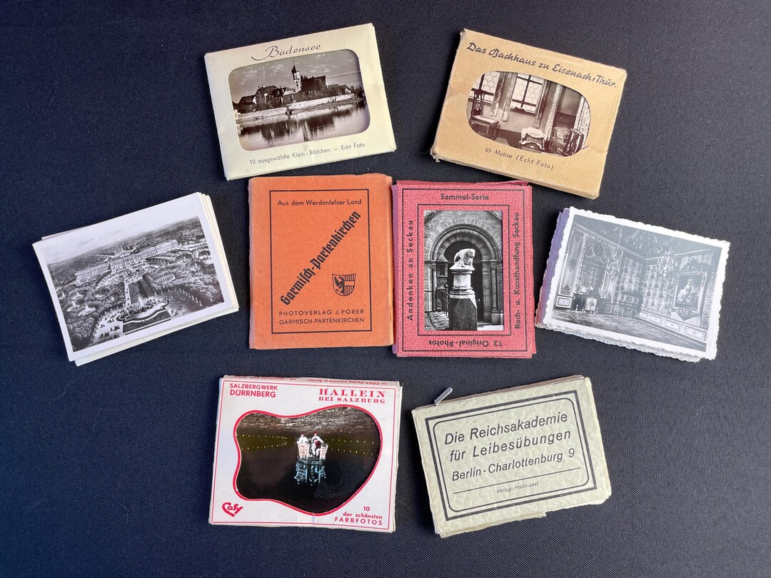 Vintage Mini Postcard Photos 1940s Travel Souvenirs Scrapbooking Crafts ...