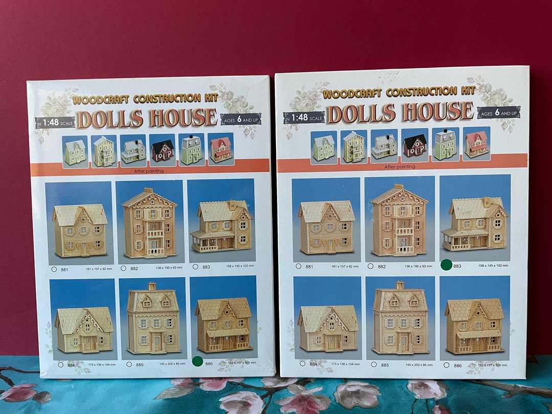 Choice of Dollhouse Kit Quarter Scale 1:48 Miniature House Model Kit ...