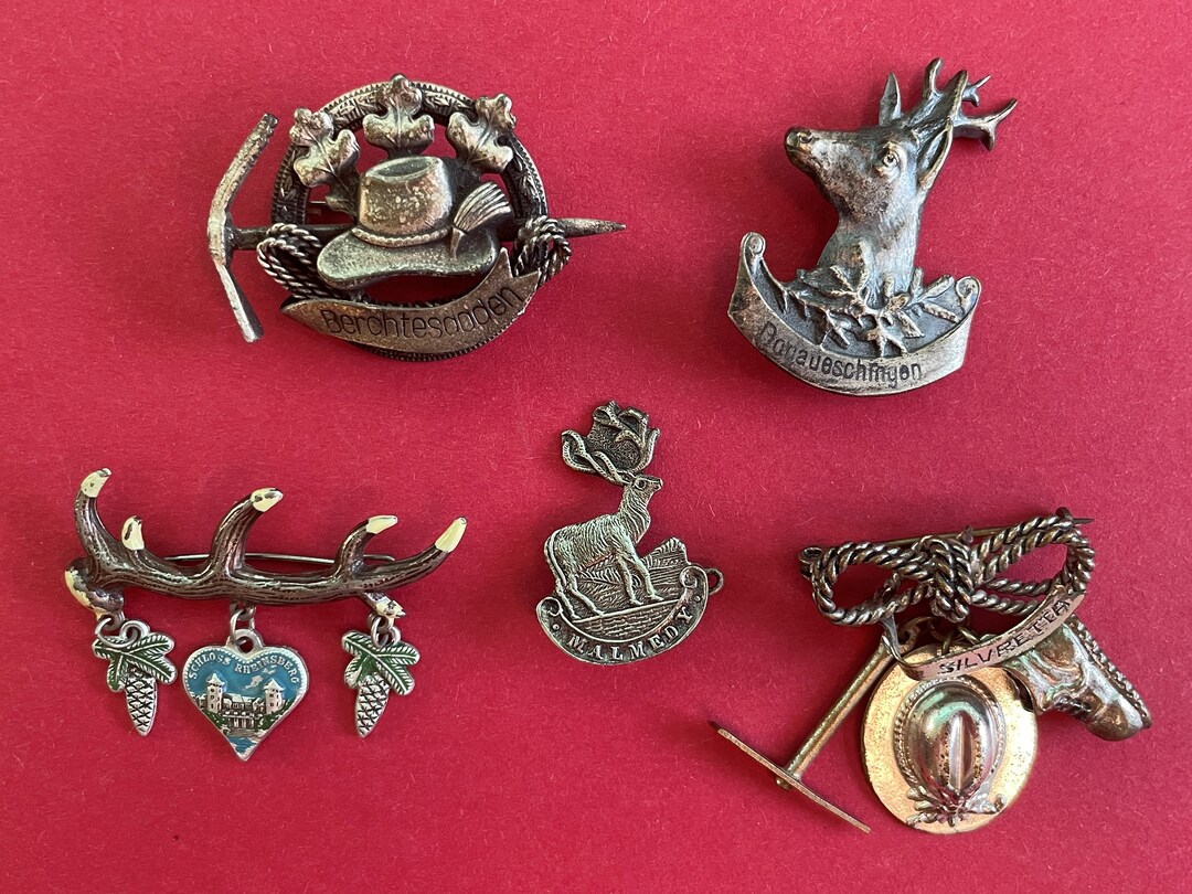 Vintage Alpine Hat or Lapel Pin Choice 1 German Brooch 1960s 1970s ...