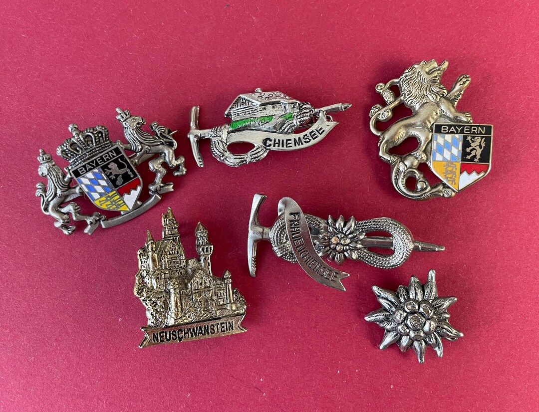 One Vintage Alpine Hatpin Lapel Pin German Brooch Neuschwanstein Hat ...