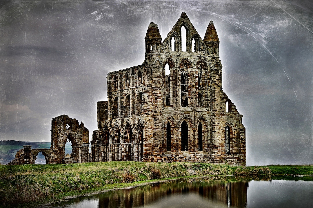Whitby Abbey Ruins Print, North Yorkshire Travel Photography (digital ...