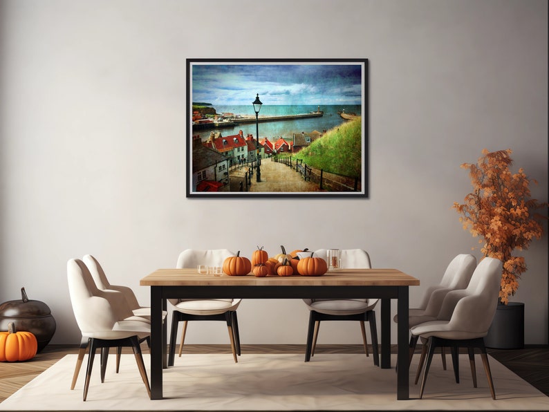 Whitby Harbour Print, 199 Steps, North Yorkshire Coast (digital File ...