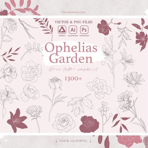 Origin Clipart & Vector Collection Tattoo Fine Line - Etsy