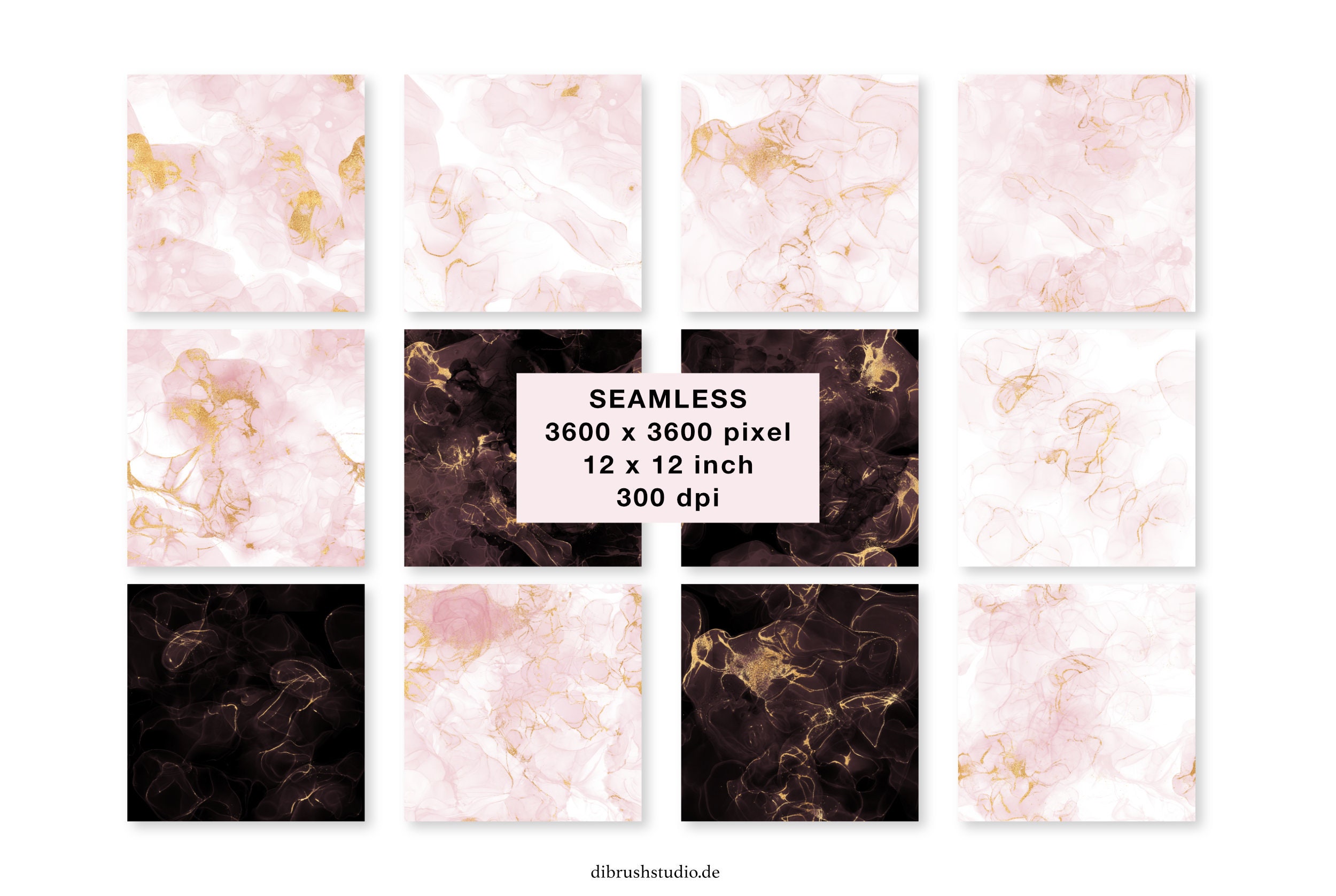 Alcohol Ink Pink Gold Marble Digital Paper Seamless - Etsy