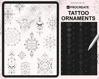 Procreate Ornament Tattoo Stamp Brushes Jewellery Ornate Brushes - Etsy