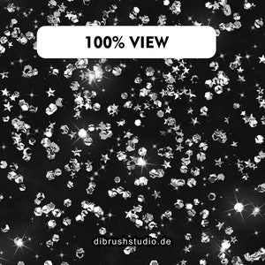 Seamless Silver Glitter Confetti Clipart - Borders Clip Art, Silver ...