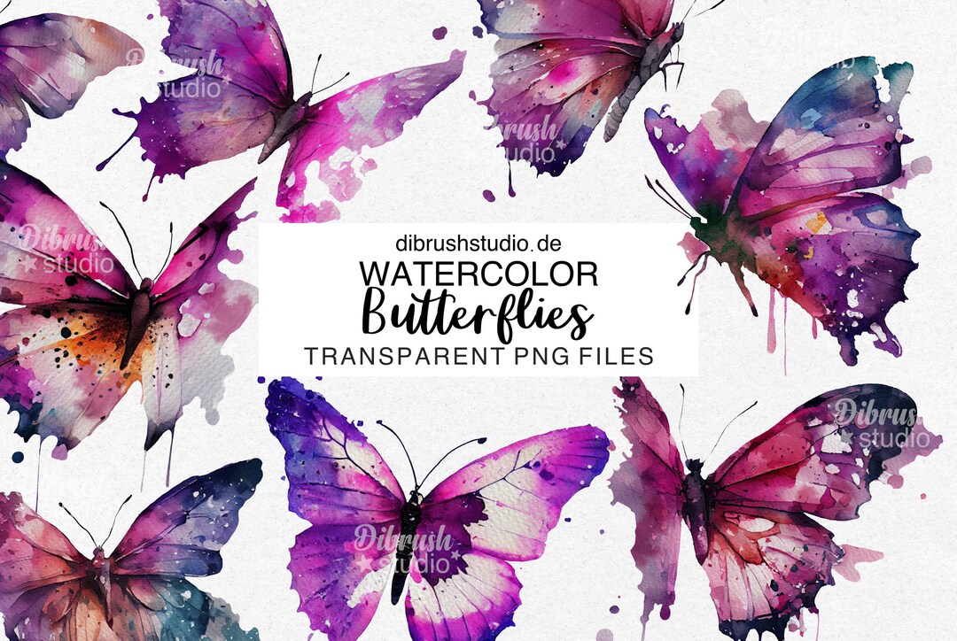 Watercolor Butterfly PNG, Clipart, Digital Scrapbook Butterflies ...