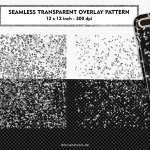 Seamless Silver Glitter Confetti Clipart - Borders Clip Art, Silver ...