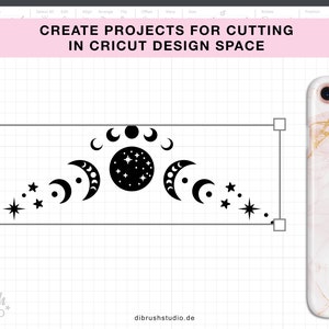 Moon Phases Svg, Crescent Moon Svg, Moon Divider Svg, Celestial Divider ...