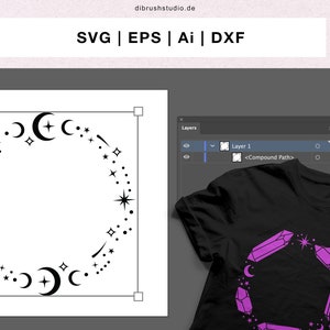 Moon Star Frame Svg, Sparkle Frame Svg, Celestial Frame Svg, Cricut ...
