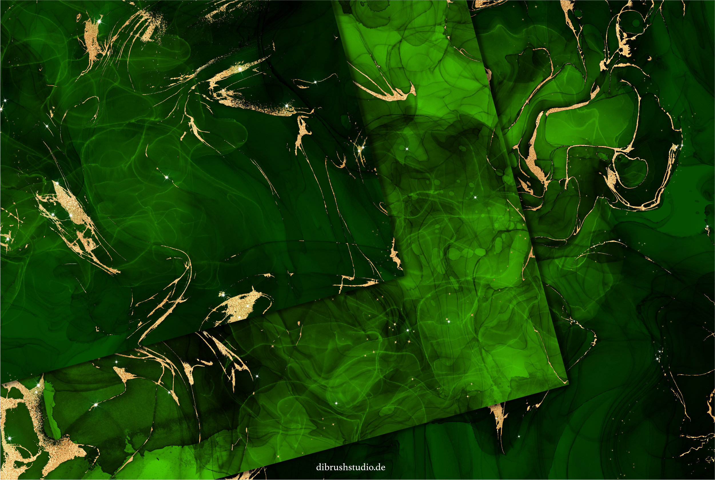 Alcohol Ink Green Gold Marble Digital Paper Seamless - Etsy