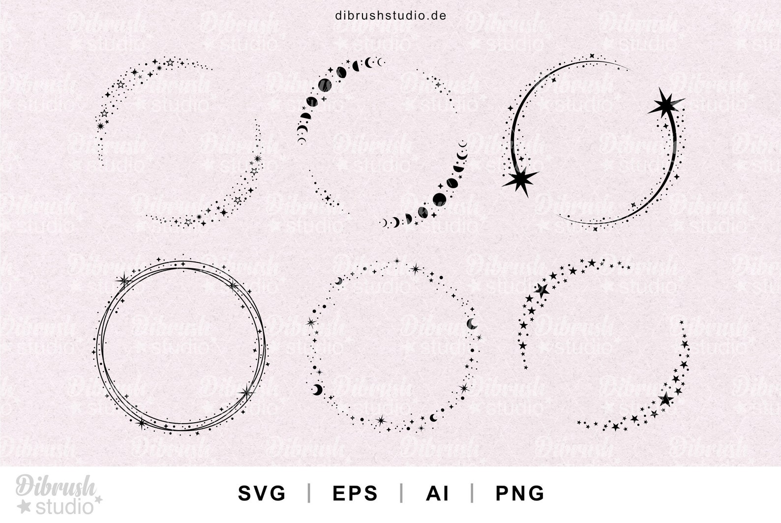 Star Frame Svg, Sparkle Frame Svg, Celestial Frame Svg, Cricut, Laser ...
