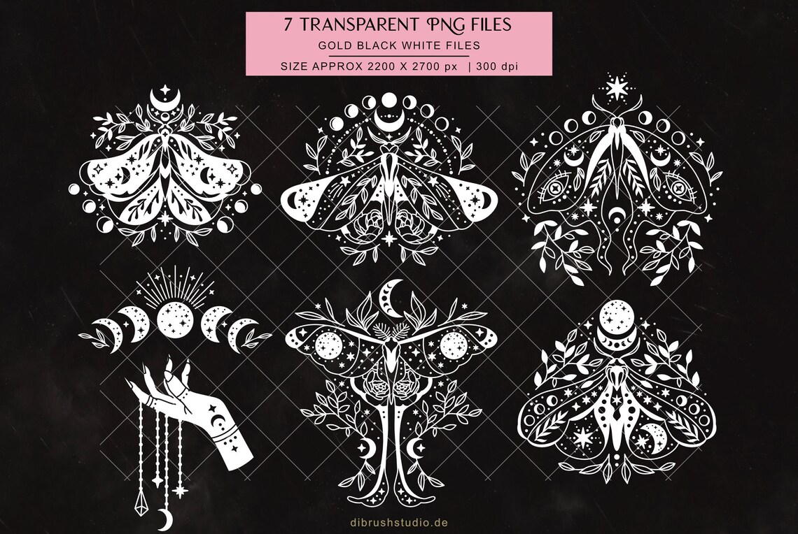 Mystical Moth Svg Magical Hand Svg Cricut - Etsy