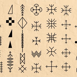 Procreate - 150 Berber Tattoo Stamps - Brushes, Africa, Maroccan ...