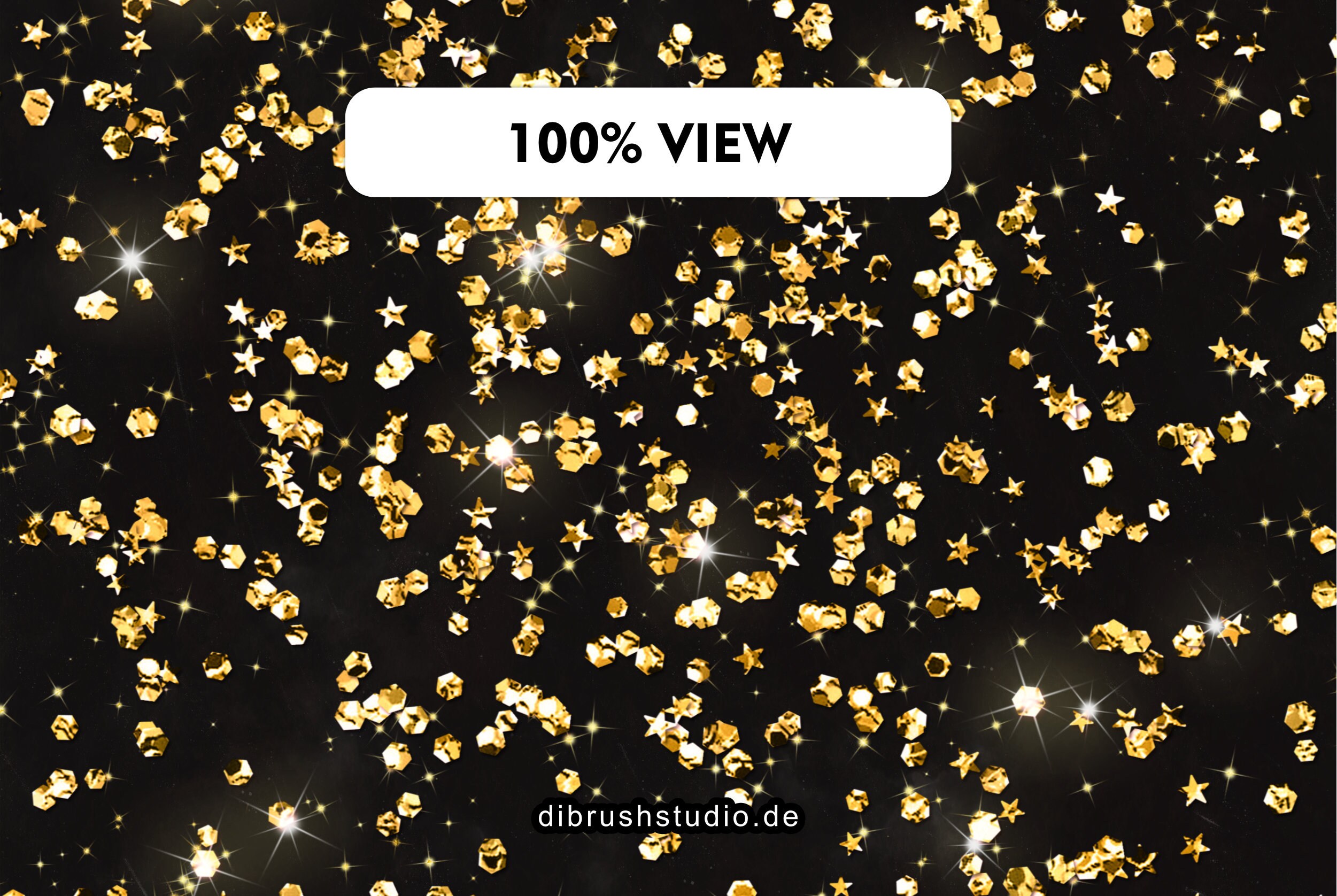 Seamless Gold Glitter Confetti Clipart Borders Clip Art - Etsy