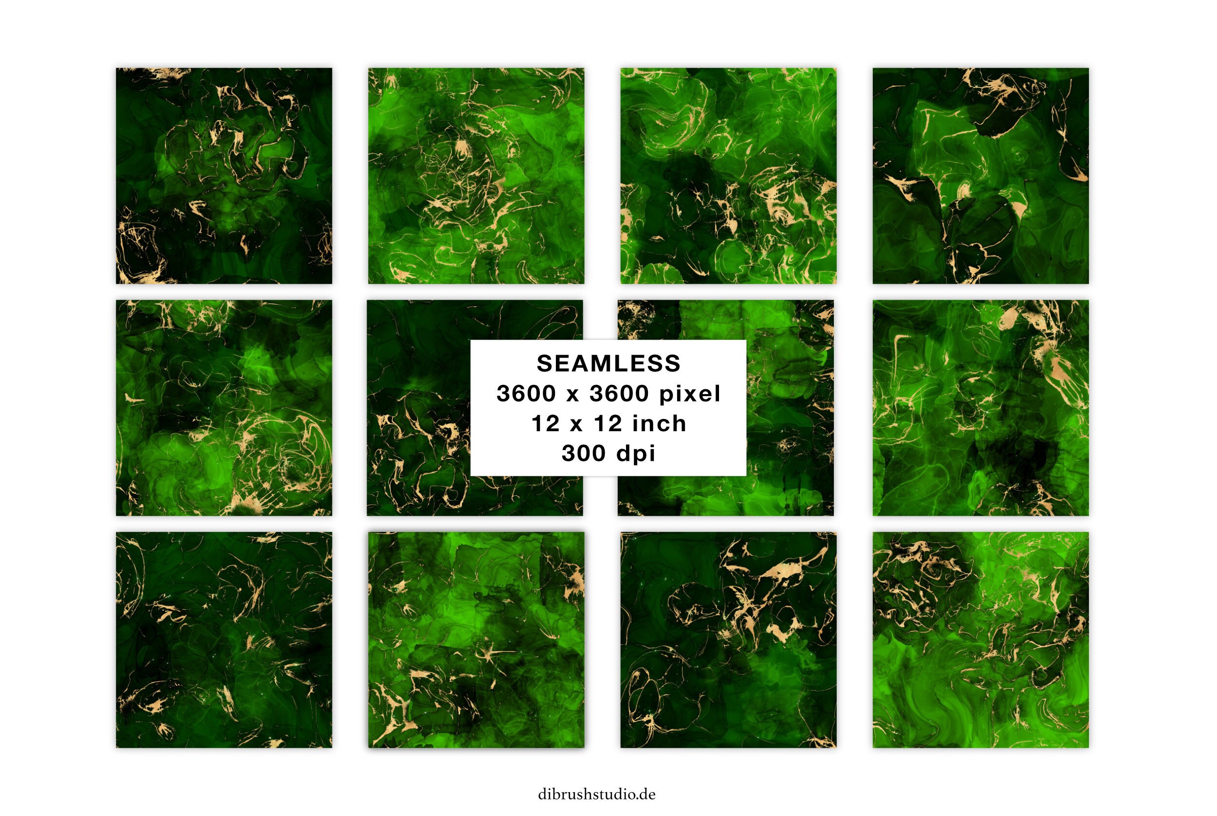 Alcohol Ink Green Gold Marble Digital Paper Seamless - Etsy