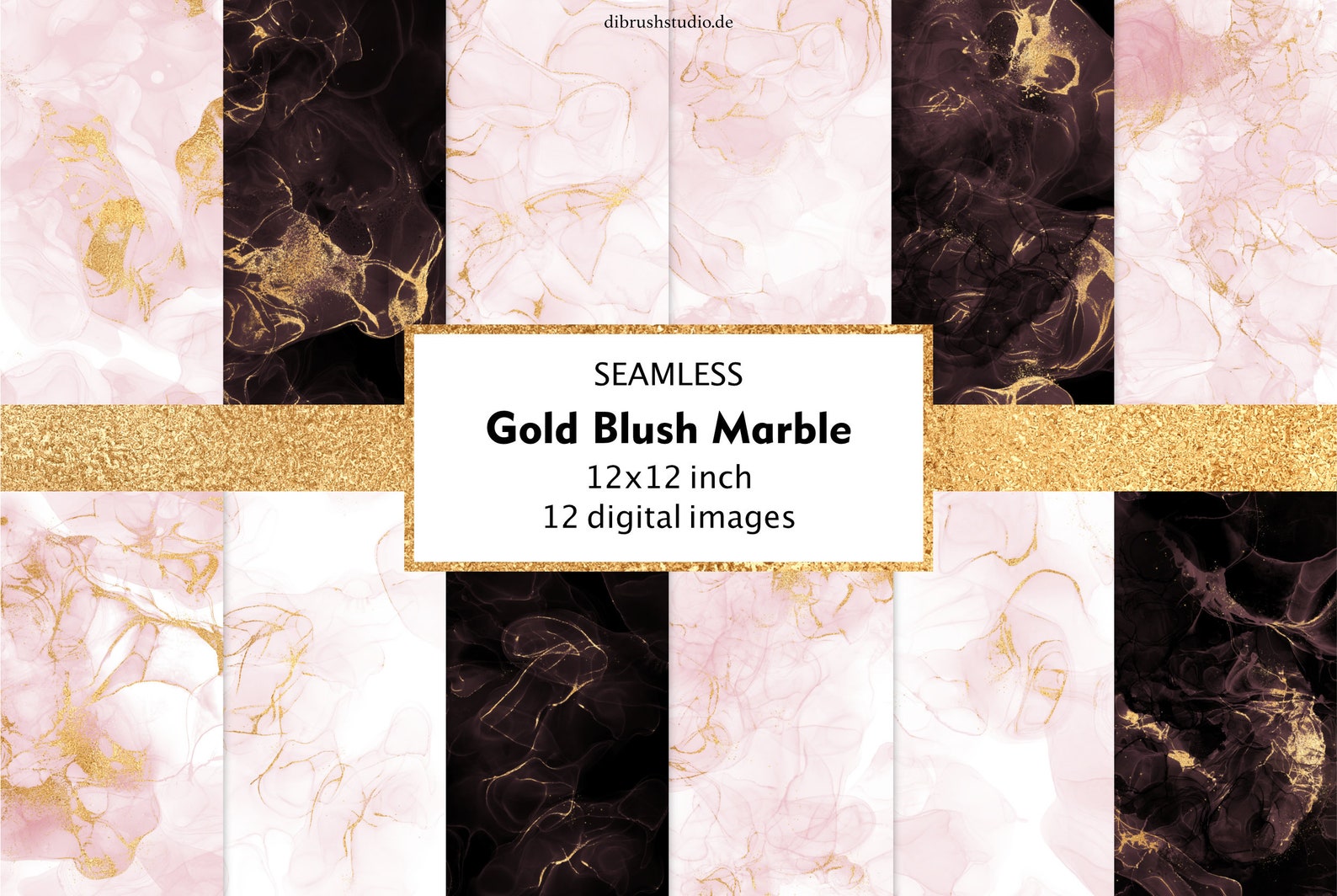 Alcohol Ink Pink Gold Marble Digital Paper Seamless - Etsy
