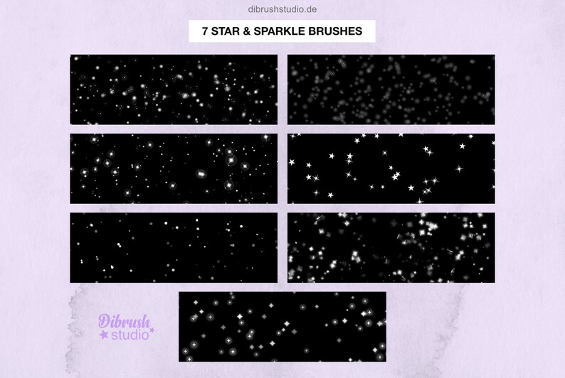 Procreate - Star and Sparkle Brushes, Moon Brushes, Galaxy Brushes ...