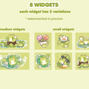 Cute Frog App Icons Ios & Android / Kawaii Green Frog Phone Theme ...