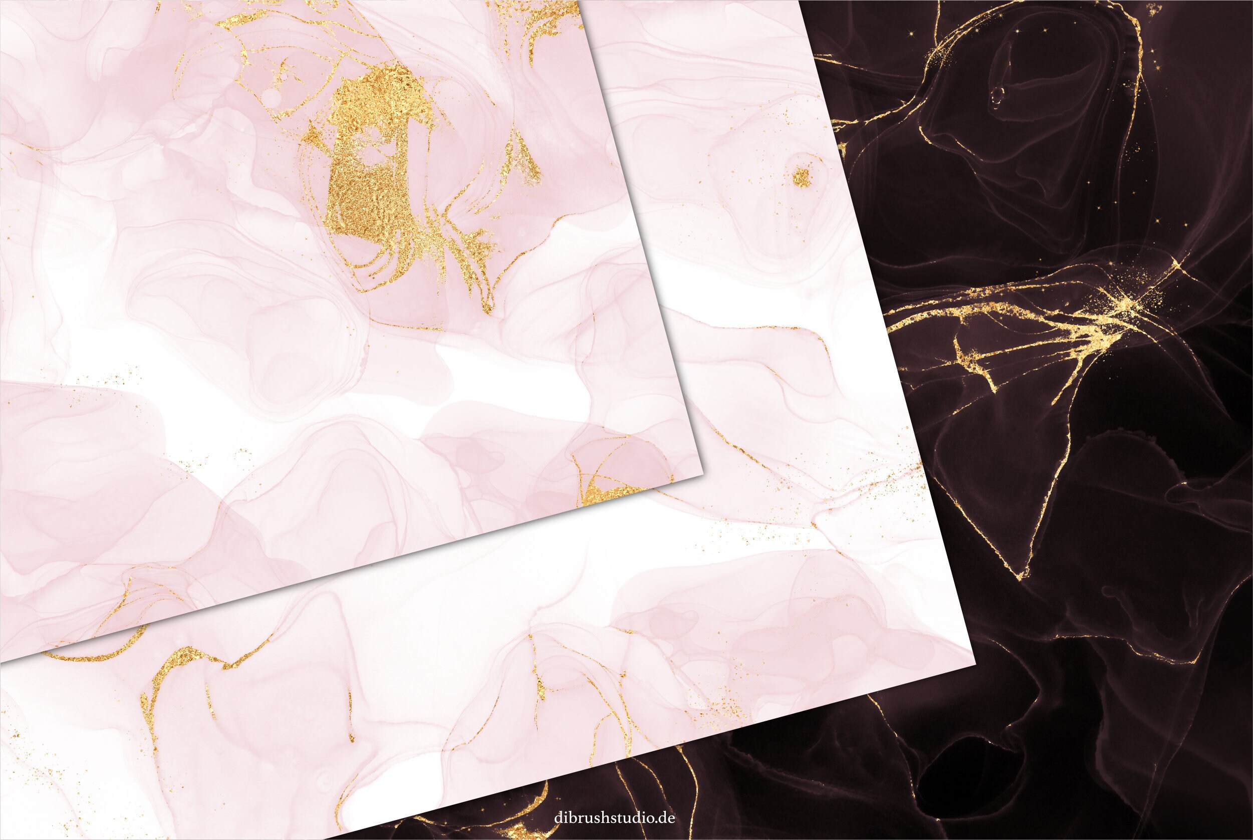 Alcohol Ink Pink Gold Marble Digital Paper Seamless - Etsy