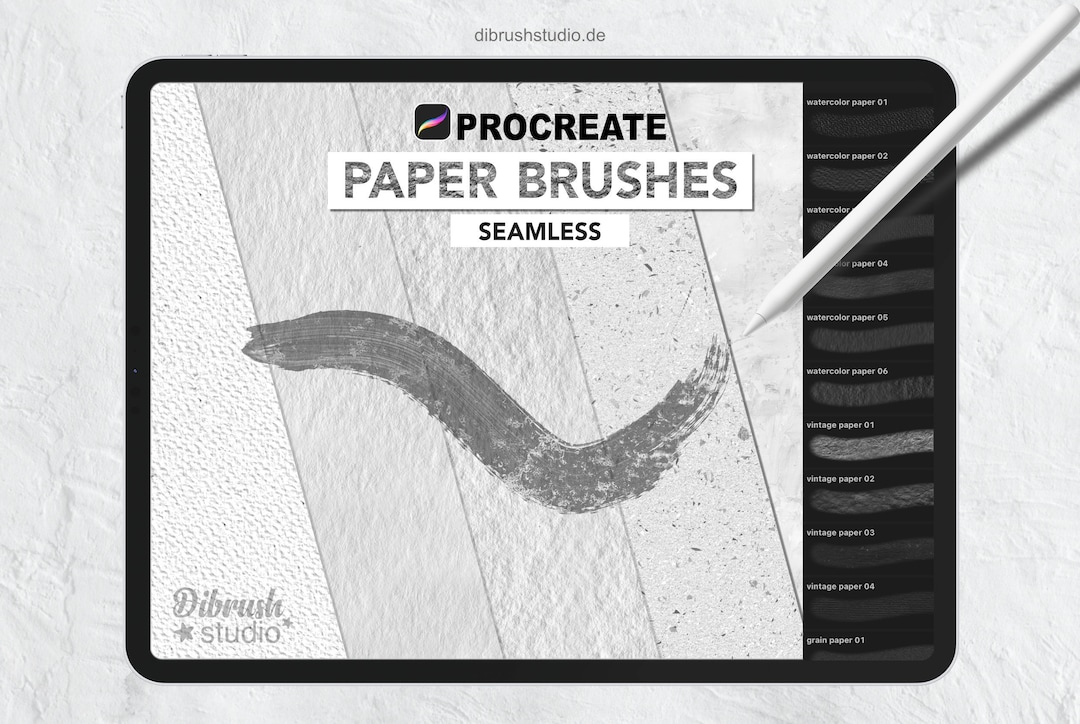 Procreate - Paper Texture Brushes, Watercolor Texture Paper, Procreate ...