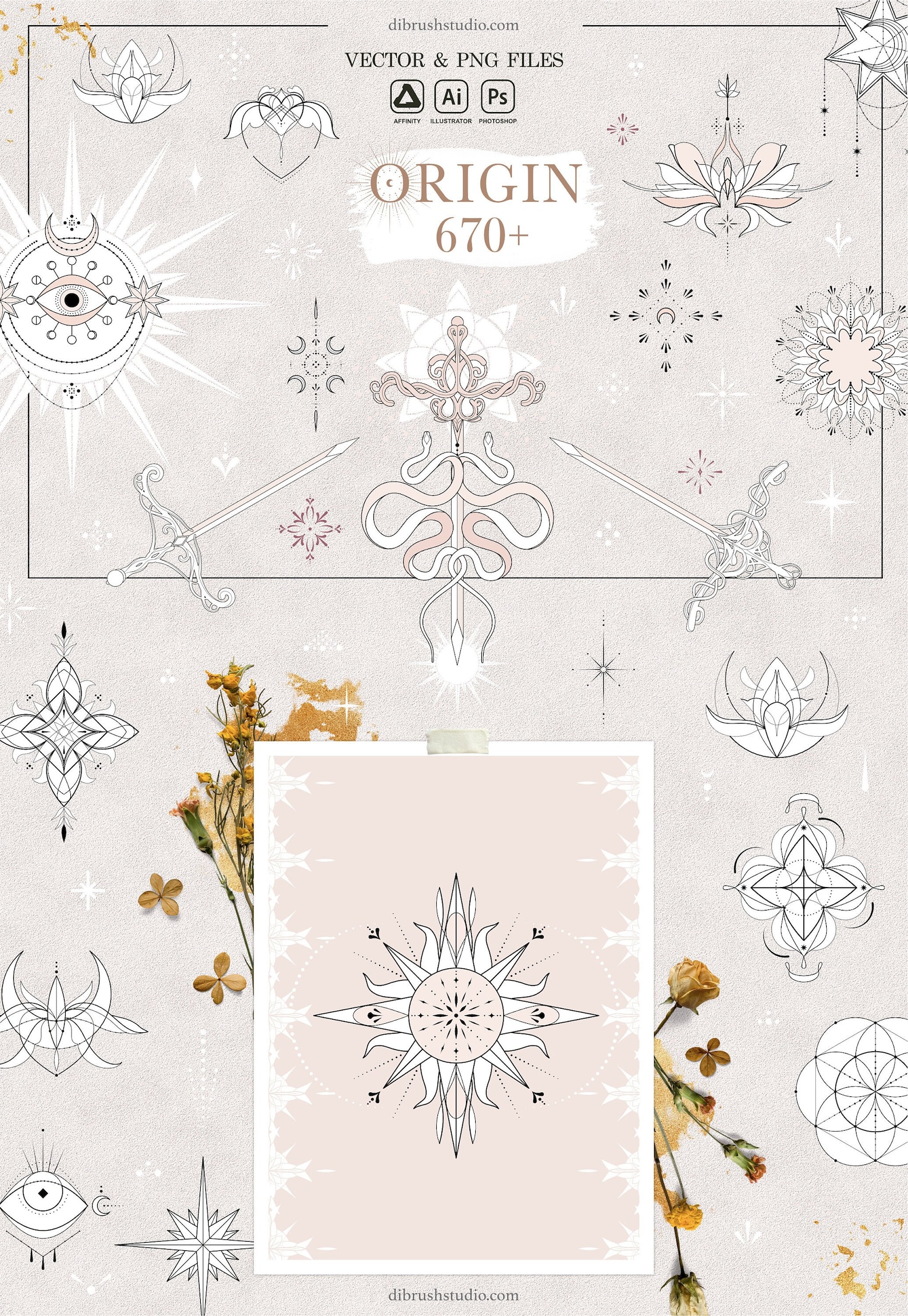 Origin Clipart & Vector Collection Tattoo Fine Line | Etsy