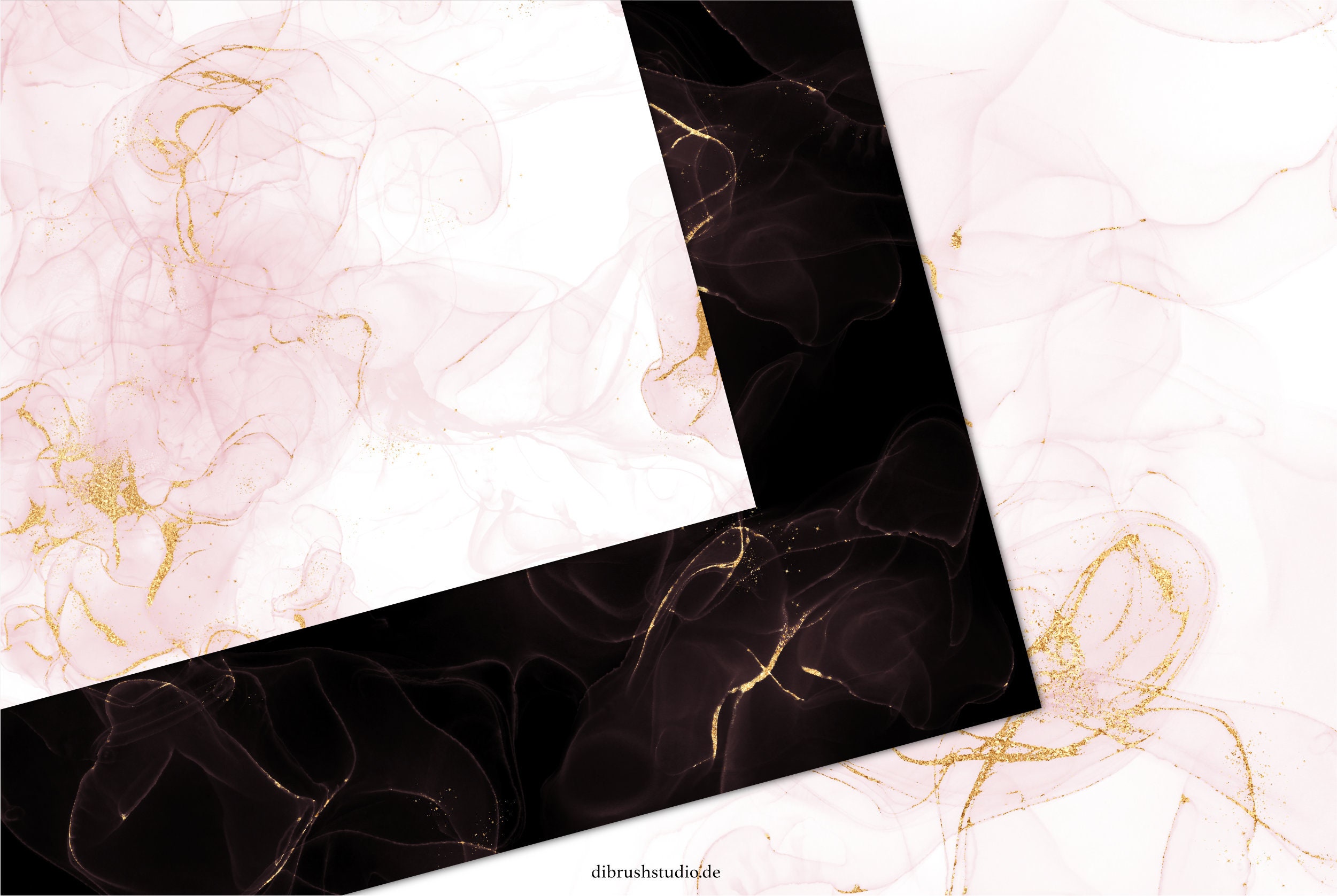 Alcohol Ink Pink Gold Marble Digital Paper Seamless - Etsy