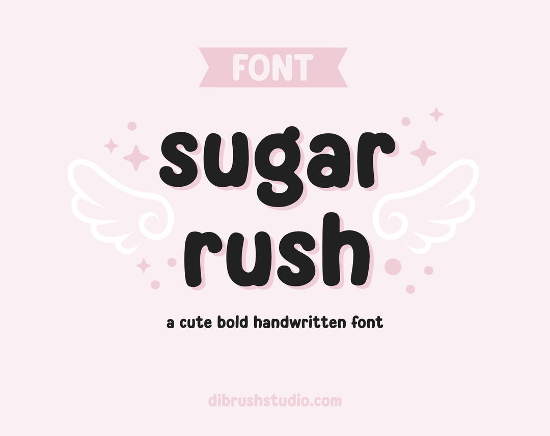 Cute Font - Cute Handwriting Font - Sugar Rush Font, Planner Font ...