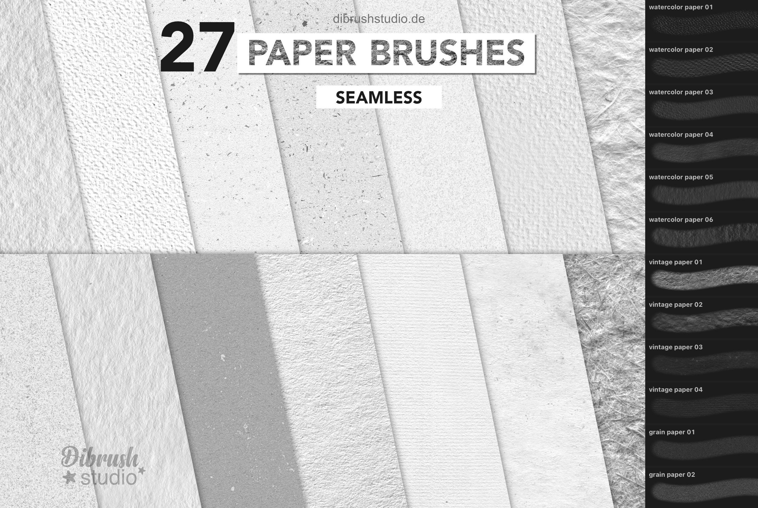 Procreate - Paper Texture Brushes, Watercolor Texture Paper, Procreate ...