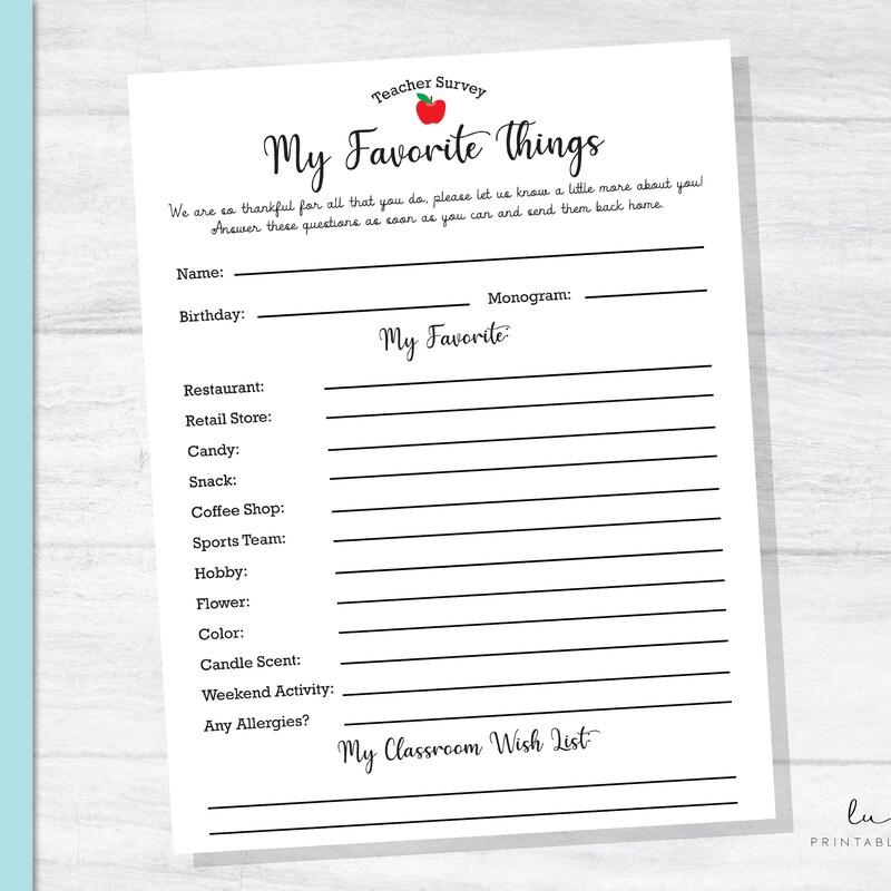 Teacher Favorite Things - Etsy