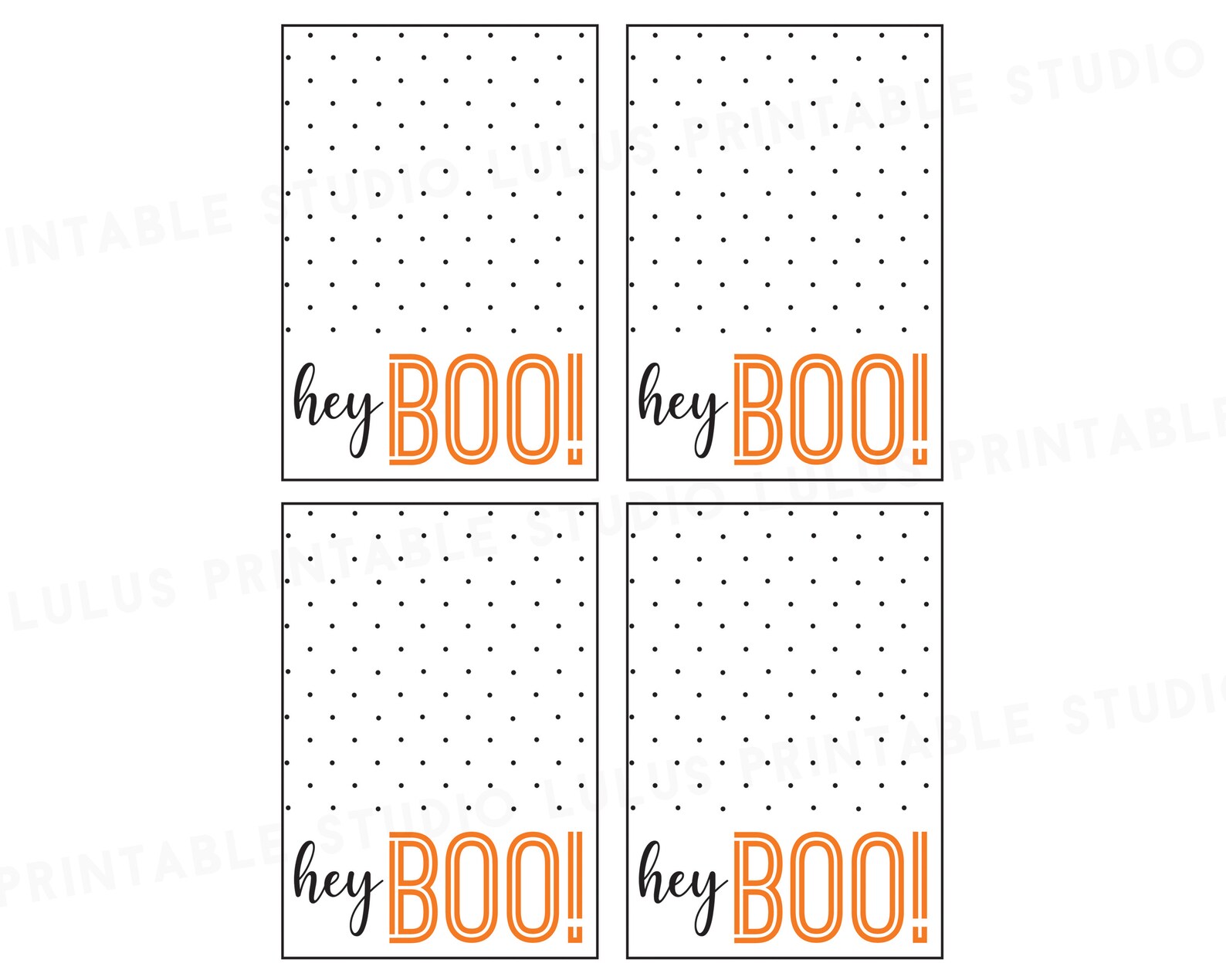 Halloween Cookie Card Hey Boo Cookie Card Halloween Gifts | Etsy