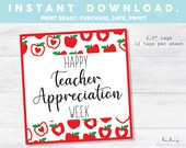 Teacher Appreciation Week Teacher Appreciation Gift Tag - Etsy