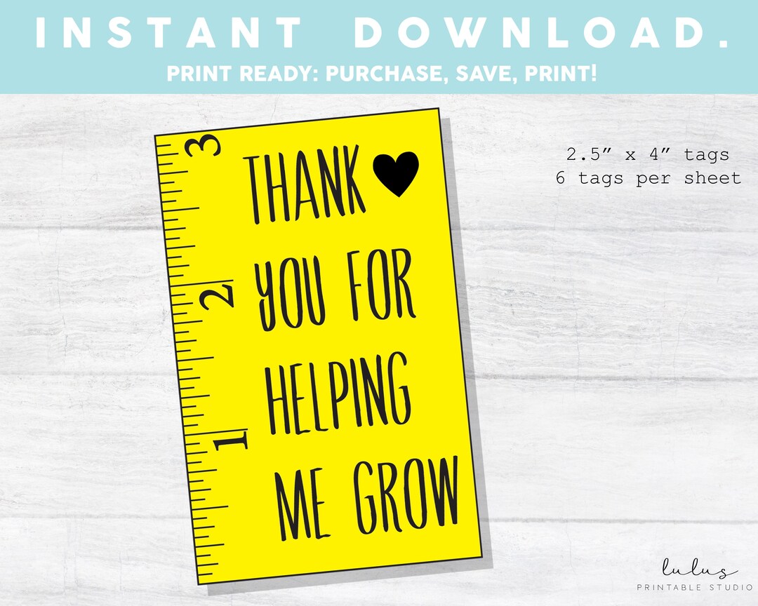 Thanks for Helping Me Grow, Teacher Appreciation Week, Teacher ...