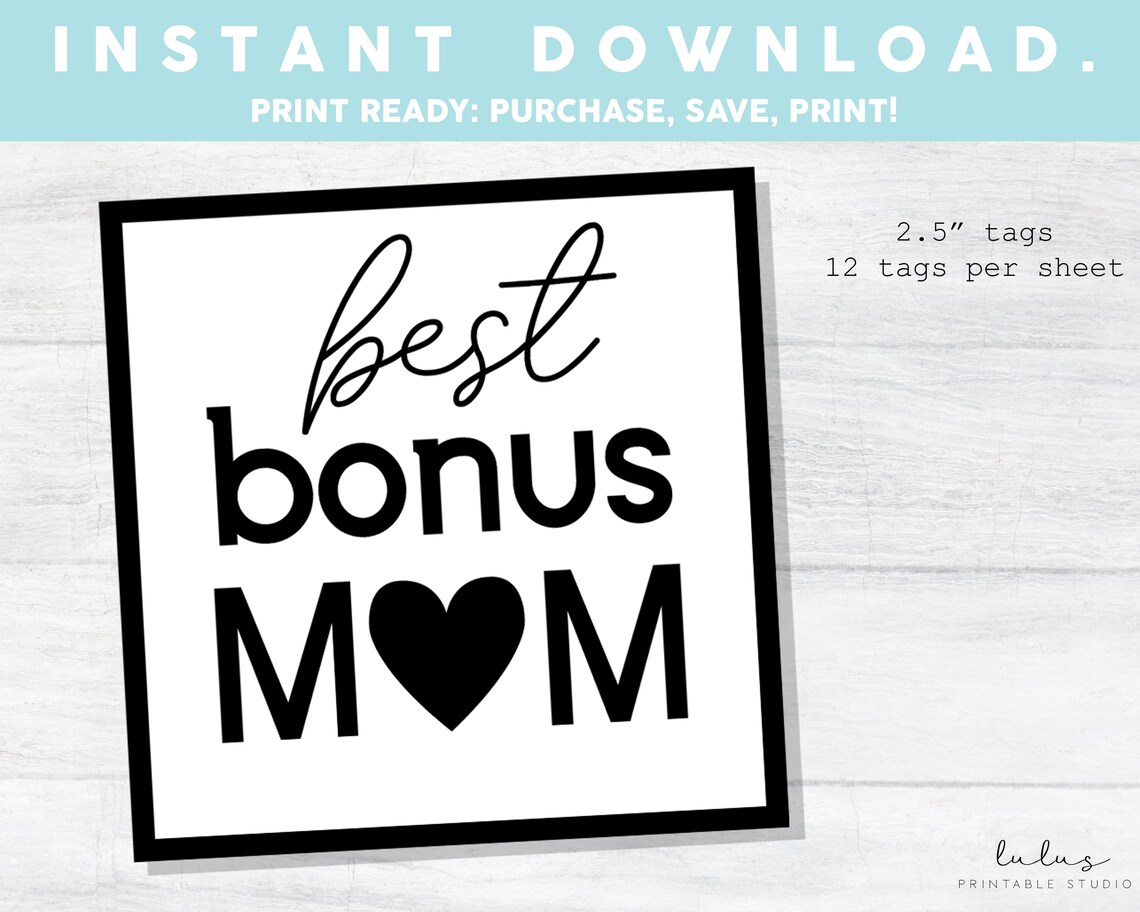 Printable Mother's Day Cookie Tag Mother's Day Tag | Etsy