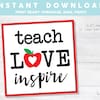 Teacher Appreciation Letter, Teacher Valentine Card, I Love My Teacher ...