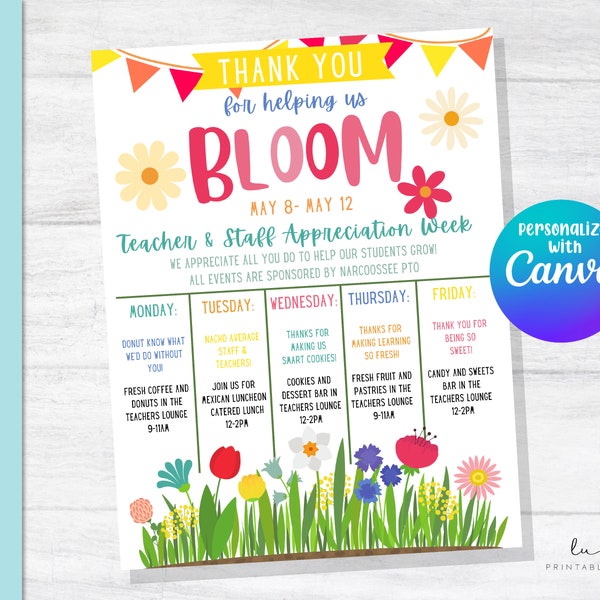 Printable Thanks for Helping Me Blossom Teacher Gift - 60+ Gift Ideas ...