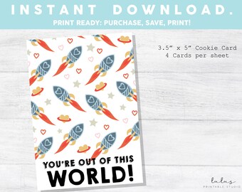 Printable Mini Cookie Card 3.5 X 5 Happy | Etsy